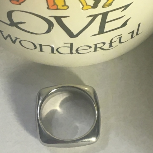 Jewelry | Stainless Steel Square Comfort Fit Ring | Poshmark